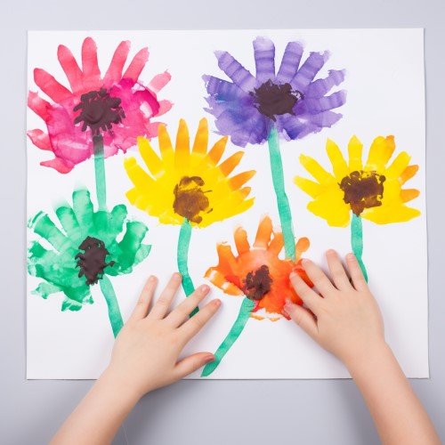 DIY Handprint Paint Flowers With Children A Fun And Colorful Tutorial